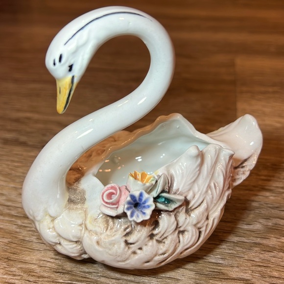 Vintage | Accents | Vintage Italian Capodimonte Porcelain Swan Figurine ...